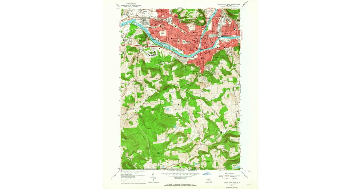 1961 Map of Binghamton West, Broome County, NY — High-Res | Pastmaps