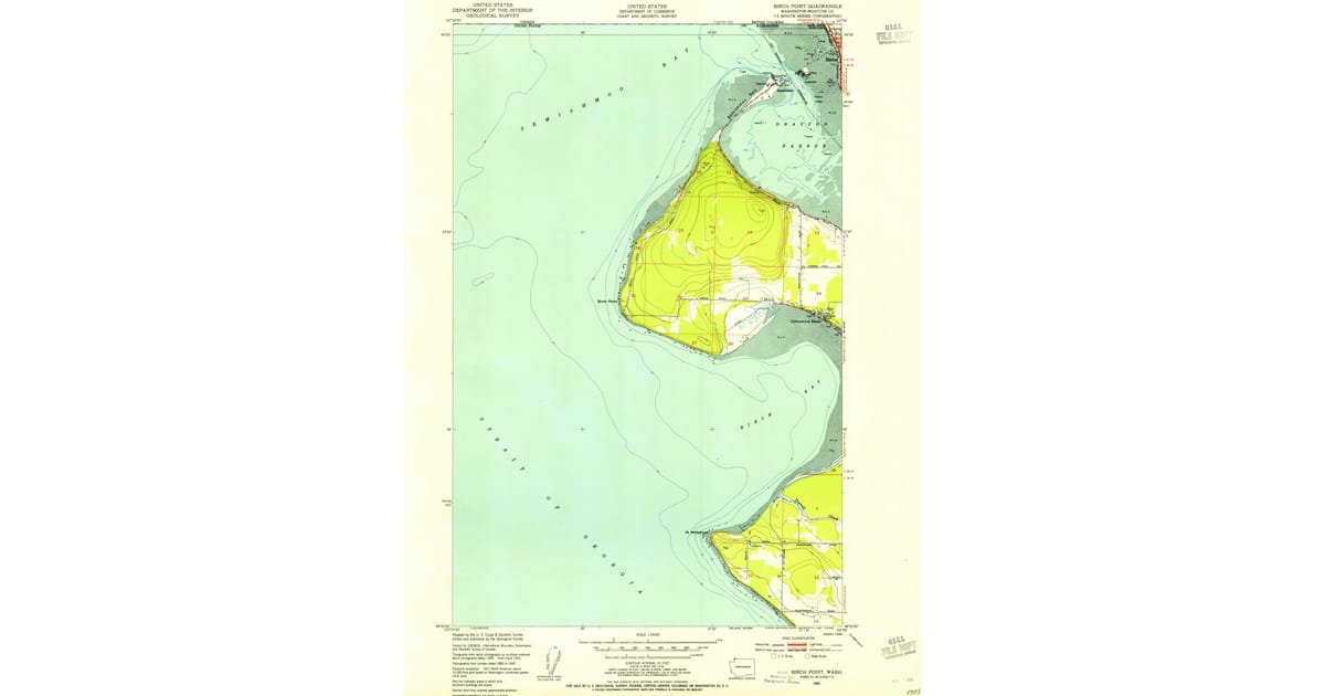 1952 Map of Birch Point, Whatcom County, WA — High-Res | Pastmaps