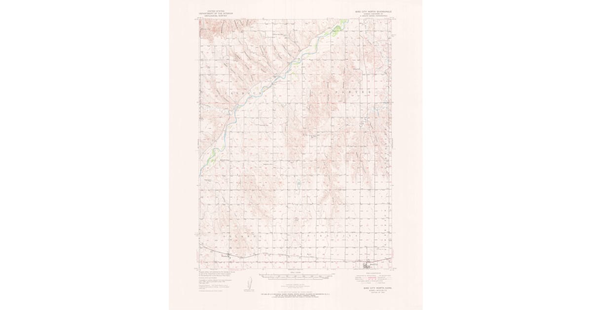 1951 Map of Bird City North, Cheyenne County, KS — High-Res | Pastmaps