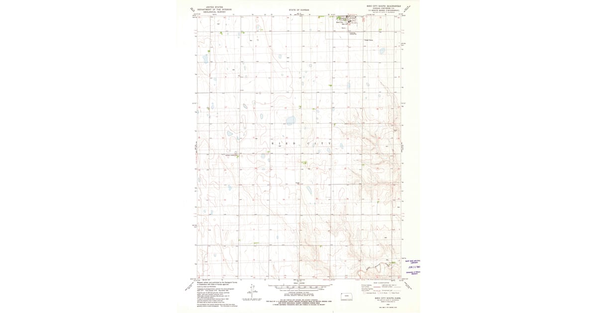 1981 Map of Bird City South, Cheyenne County, KS — High-Res | Pastmaps