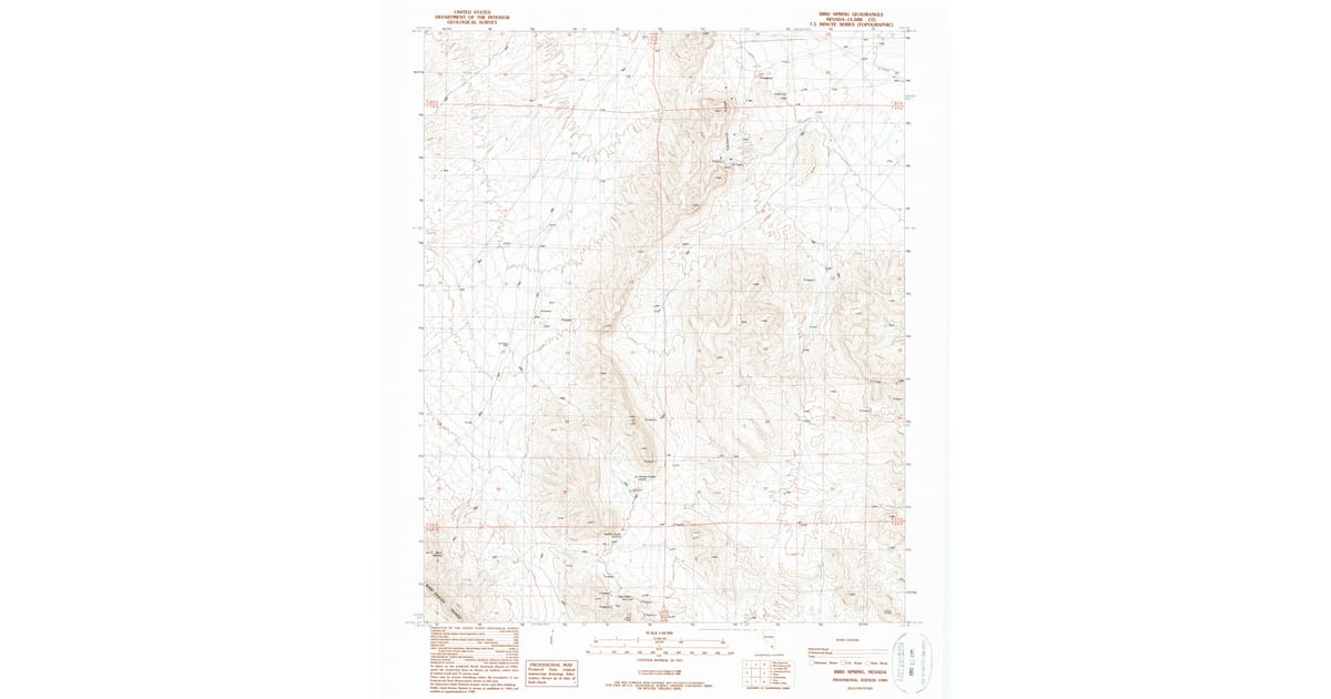 1989 Map of Bird Spring, Clark County, NV — High-Res | Pastmaps