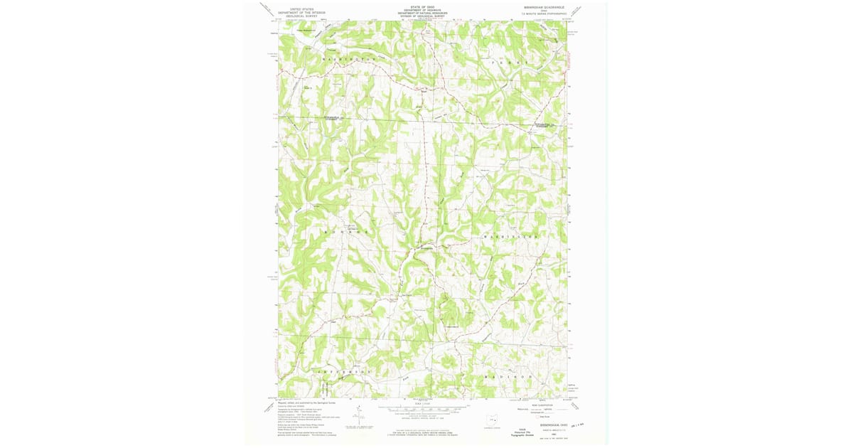 1961 Map of Birmingham, Guernsey County, OH — High-Res | Pastmaps