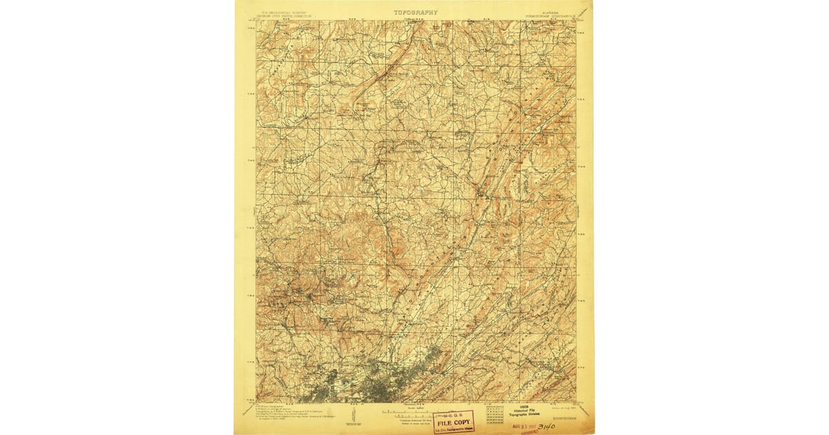 1907 Map of Birmingham, AL — High-Res | Pastmaps
