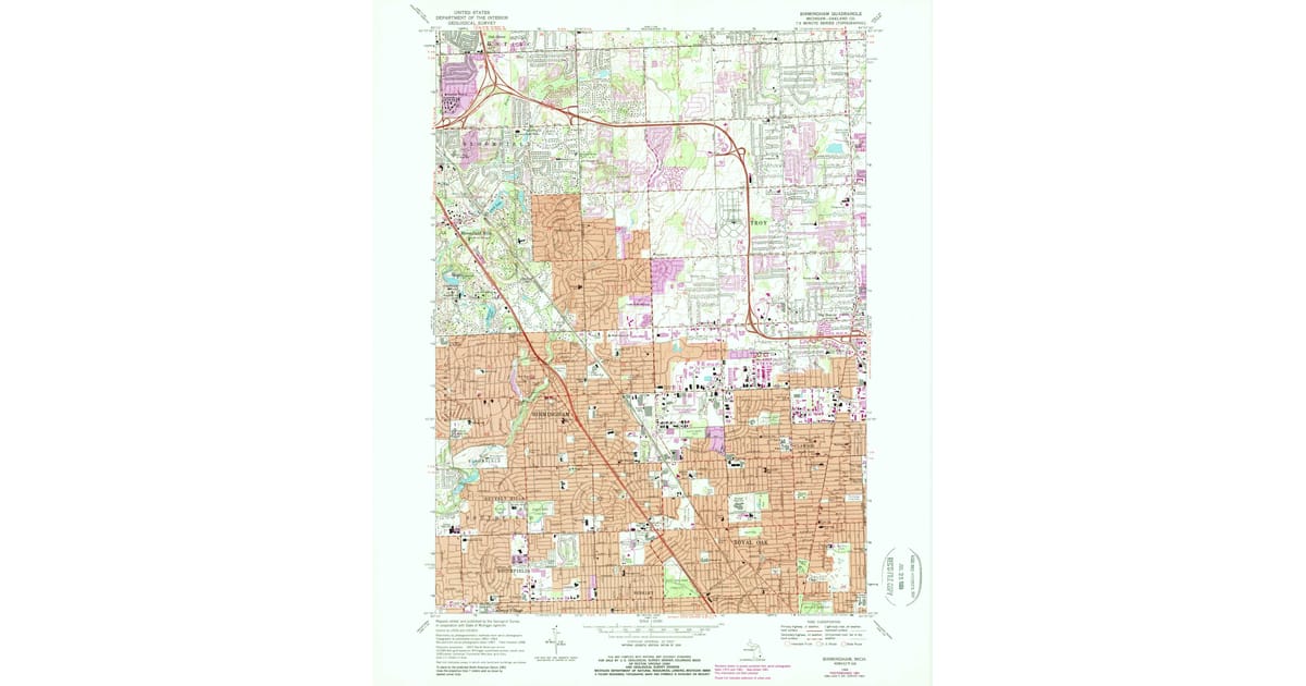 1980s Maps of Clawson, MI | Pastmaps