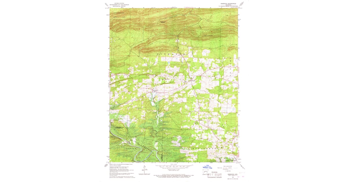 1966 Map of Bismarck, AR — High-Res | Pastmaps