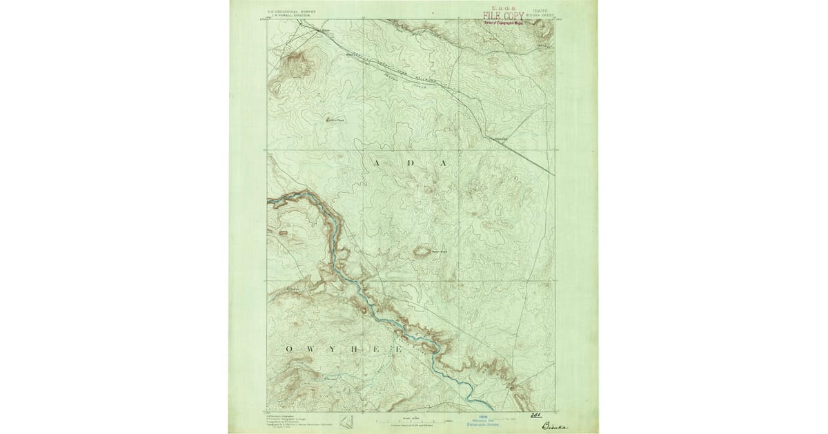 1892 Map of Bisuka, Ada County, ID — High-Res | Pastmaps