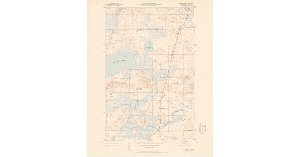 1951 Map of Biwabik NW, St. Louis County, MN — High-Res | Pastmaps