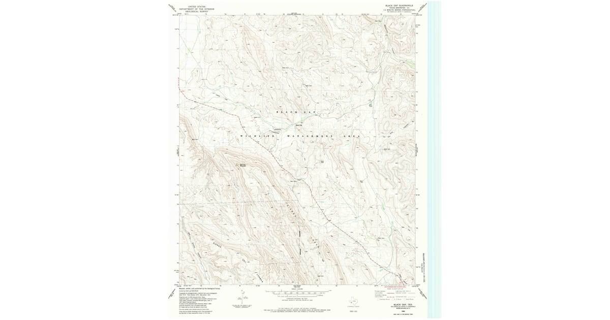 1983 Map of Black Gap, Brewster County, TX — High-Res | Pastmaps