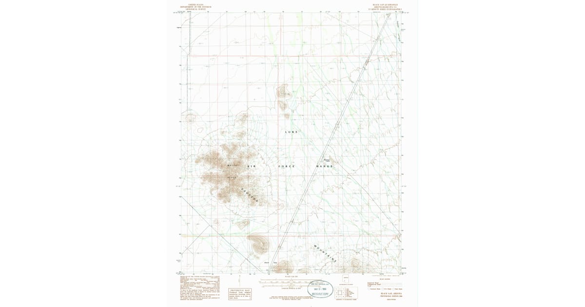 1986 Map of Black Gap, Maricopa County, AZ — High-Res | Pastmaps
