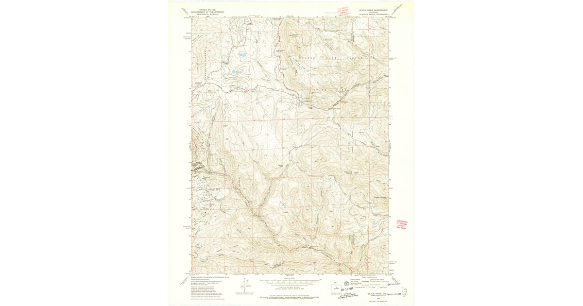 1972 Map of Black Hawk, CO — High-Res | Pastmaps