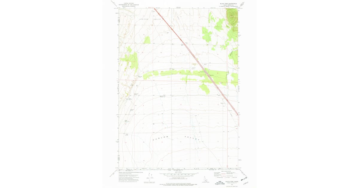 1973 Map of Black Pine, Oneida County, ID — High-Res | Pastmaps