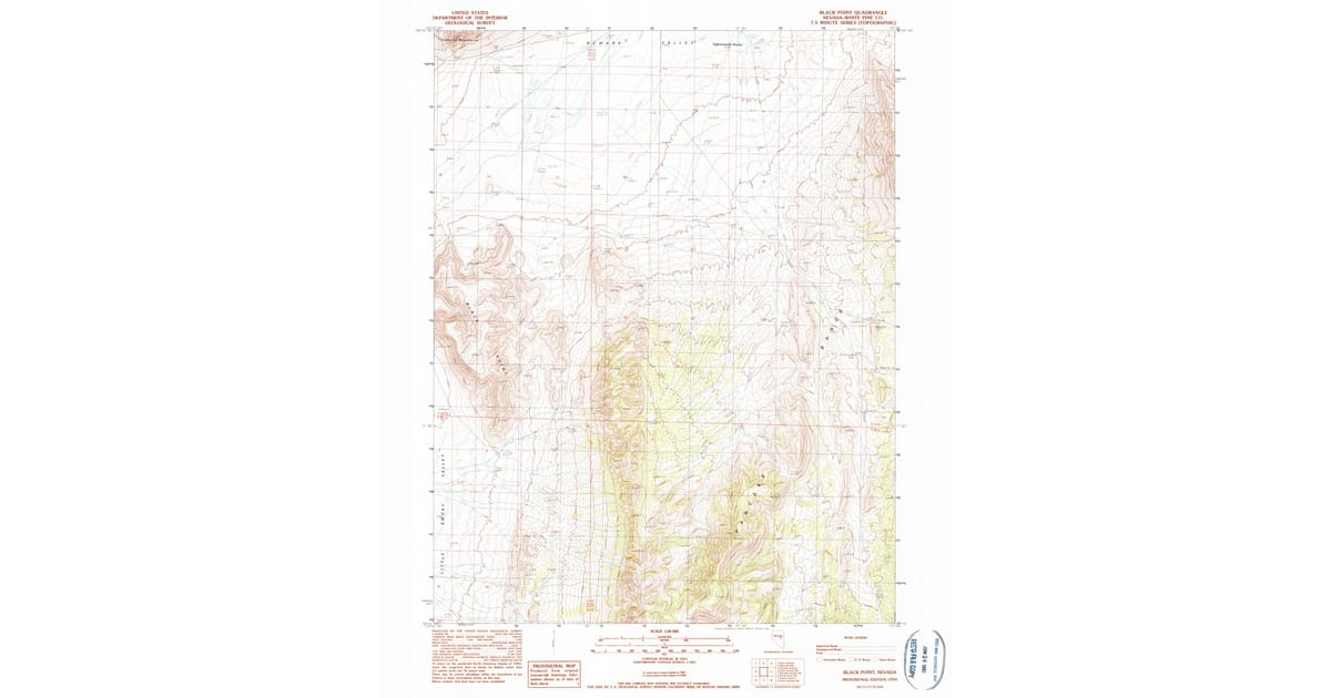 1990 Map of Black Point, White Pine County, NV — High-Res | Pastmaps