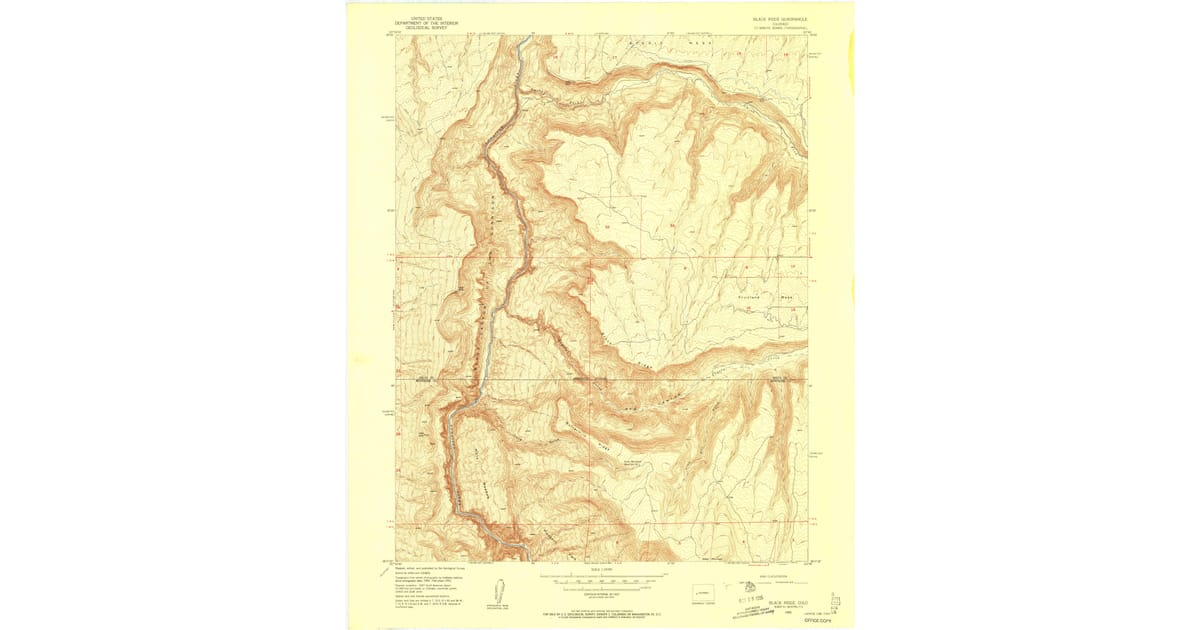 1955 Map of Black Ridge, Delta County, CO — High-Res | Pastmaps