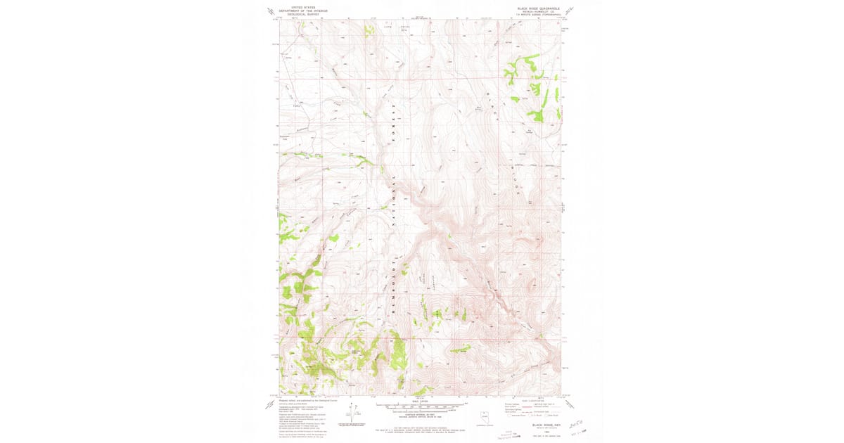 1980 Map of Black Ridge, Humboldt County, NV — High-Res | Pastmaps