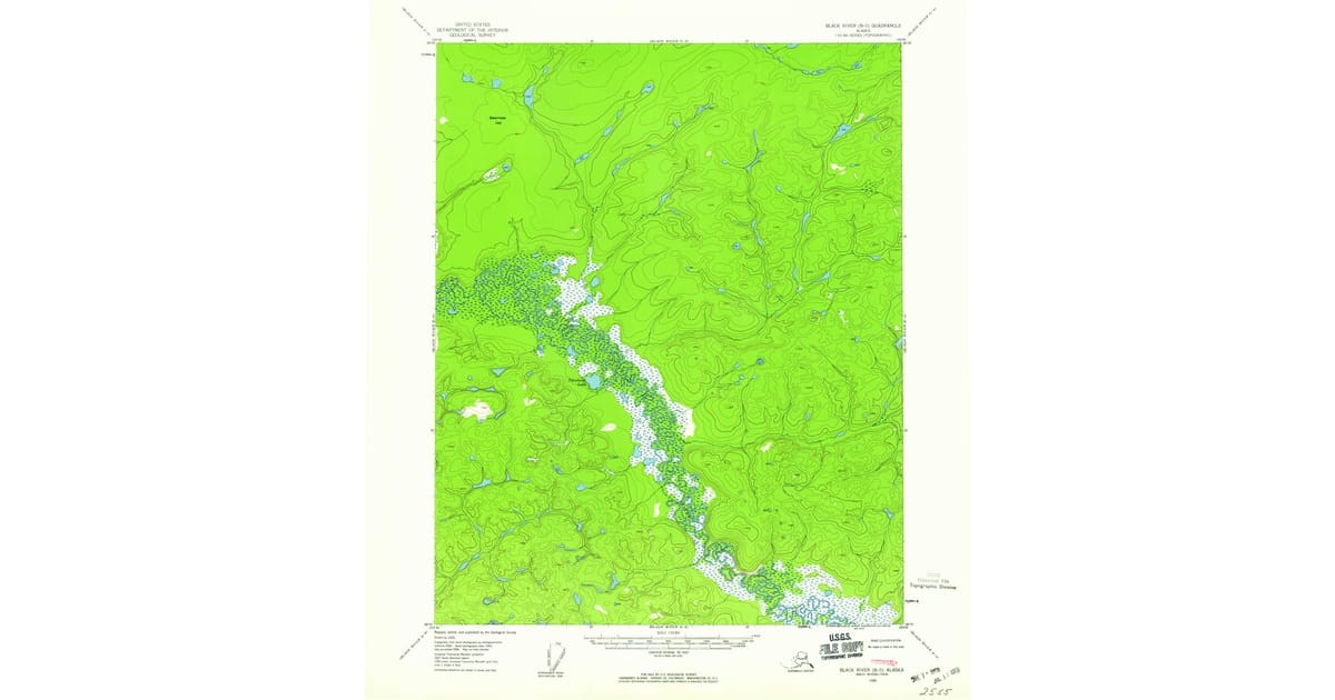 1956 Map of Black River B-5, Yukon-Koyukuk Borough, AK — High-Res ...