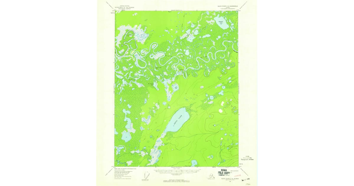 1956 Map of Black River C-6, Yukon-Koyukuk Borough, AK — High-Res ...