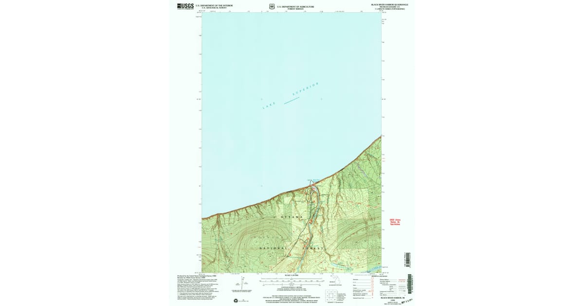 1999 Map of Black River Harbor, Gogebic County, MI — High-Res | Pastmaps