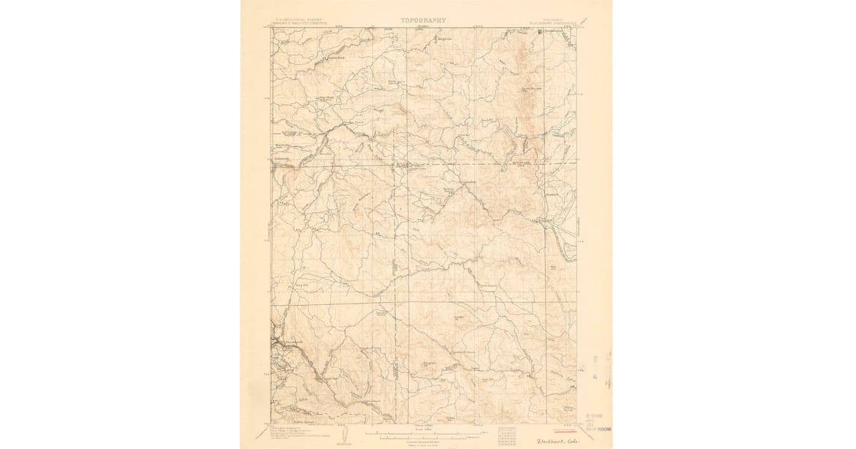 1906 Map of Blackhawk, Jefferson County, CO — High-Res, 1906 Print #2 ...
