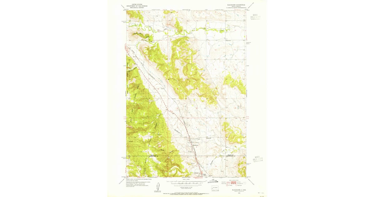 1953 Map of Blackhawk, SD — High-Res | Pastmaps