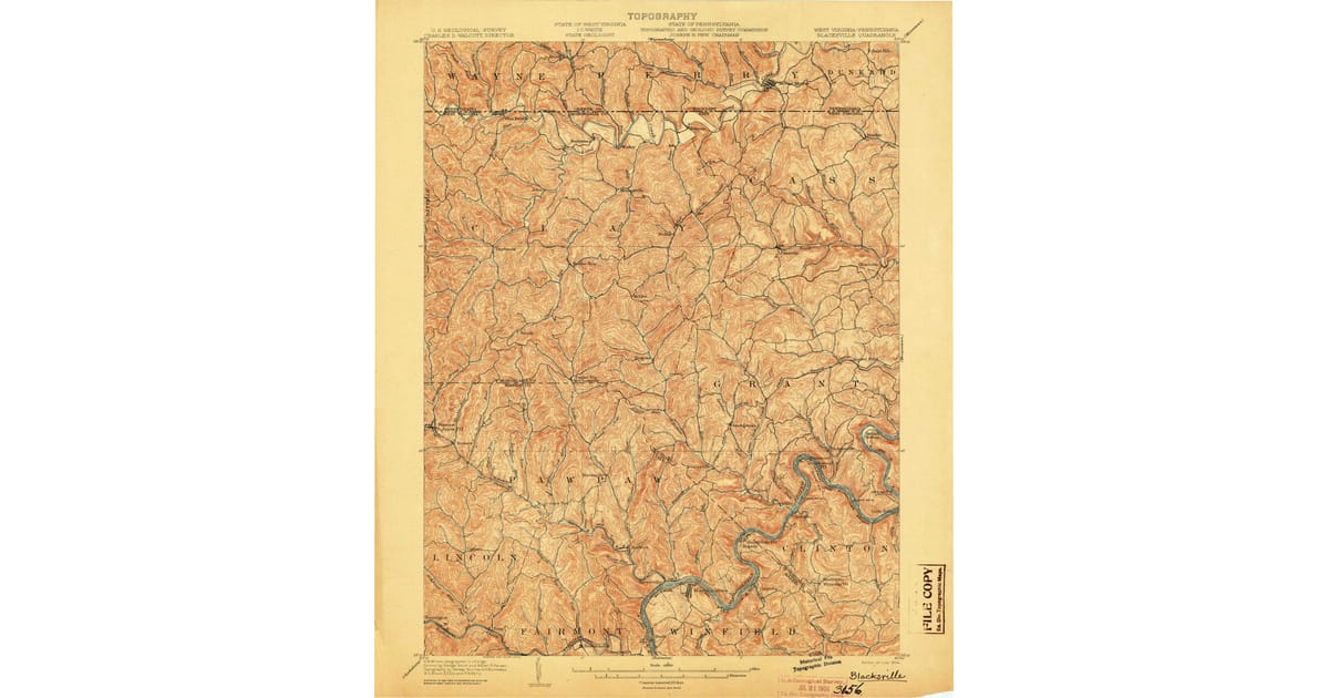 Old Maps of Smithtown, WV for Genealogy | Pastmaps
