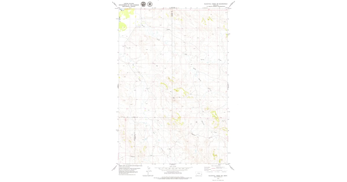 1979 Map of Blacktail Creek SW, Carter County, MT — High-Res | Pastmaps