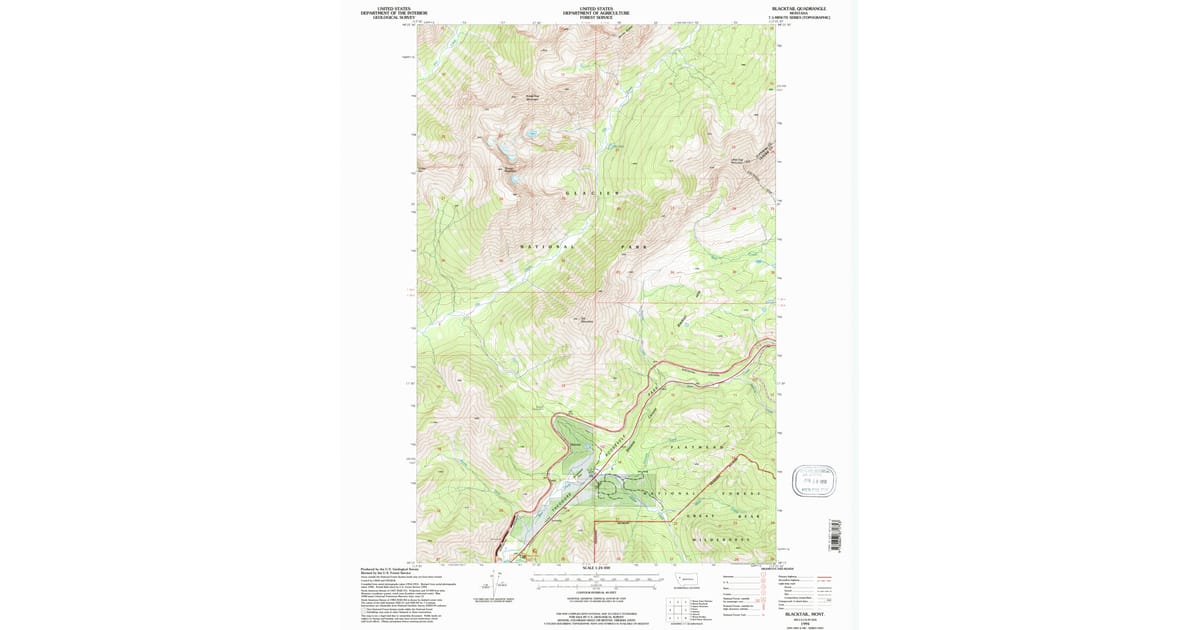 1994 Map of Blacktail, Flathead County, MT — High-Res | Pastmaps
