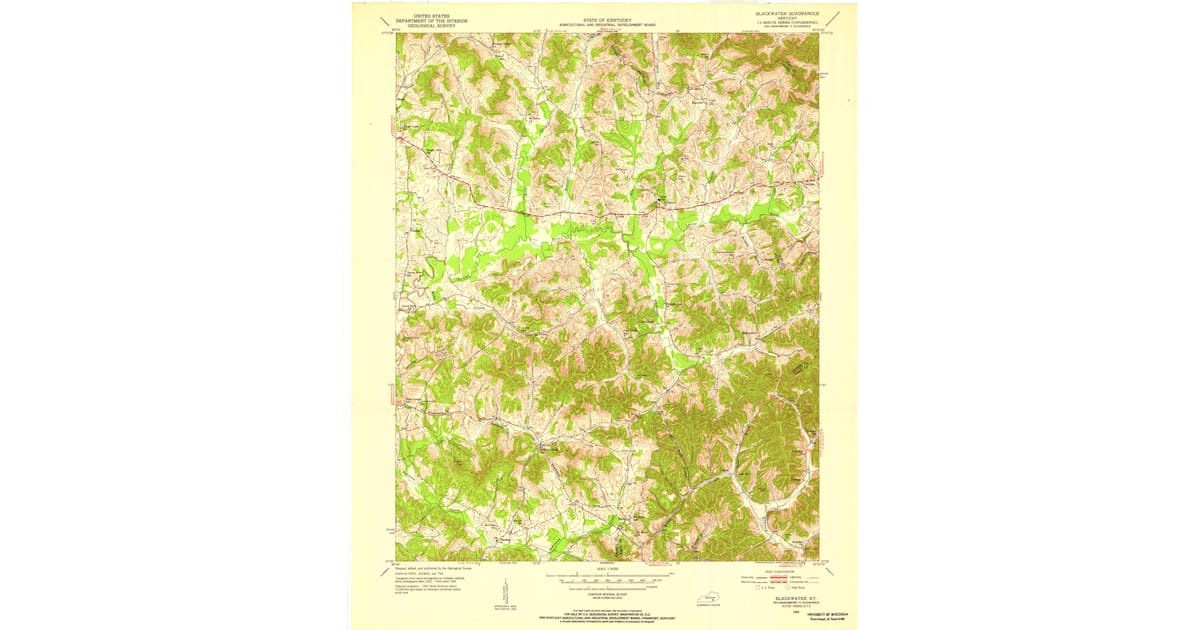 1952 Map of Blackwater, Laurel County, KY — High-Res | Pastmaps