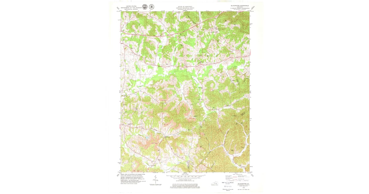 1979 Map of Blackwater, Laurel County, KY — High-Res | Pastmaps
