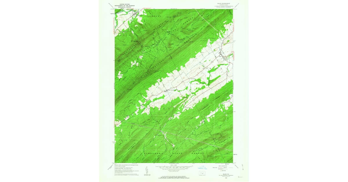 1960 Map of Blain, PA — High-Res | Pastmaps