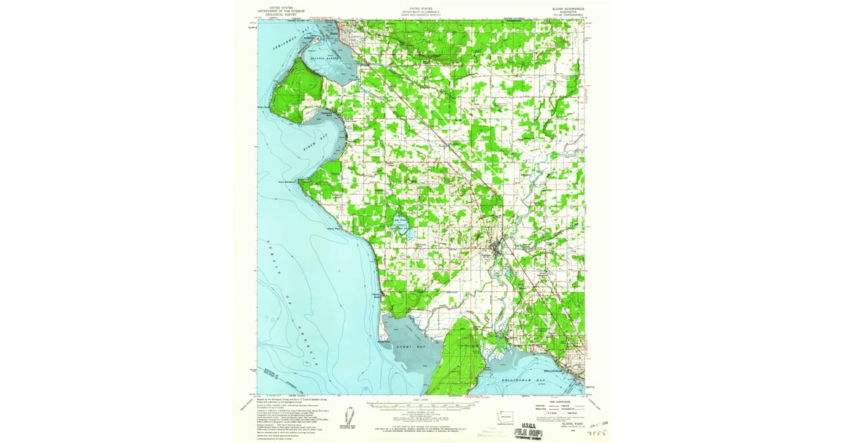1952 Map of Blaine, WA — High-Res | Pastmaps