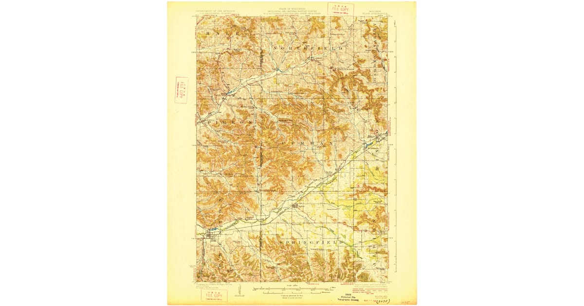 1927 Map of Blair, WI — High-Res, 1927 Print #2 | Pastmaps