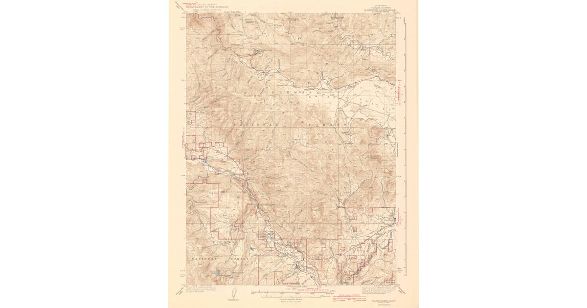 1940s Maps of Plumas County, CA | Pastmaps