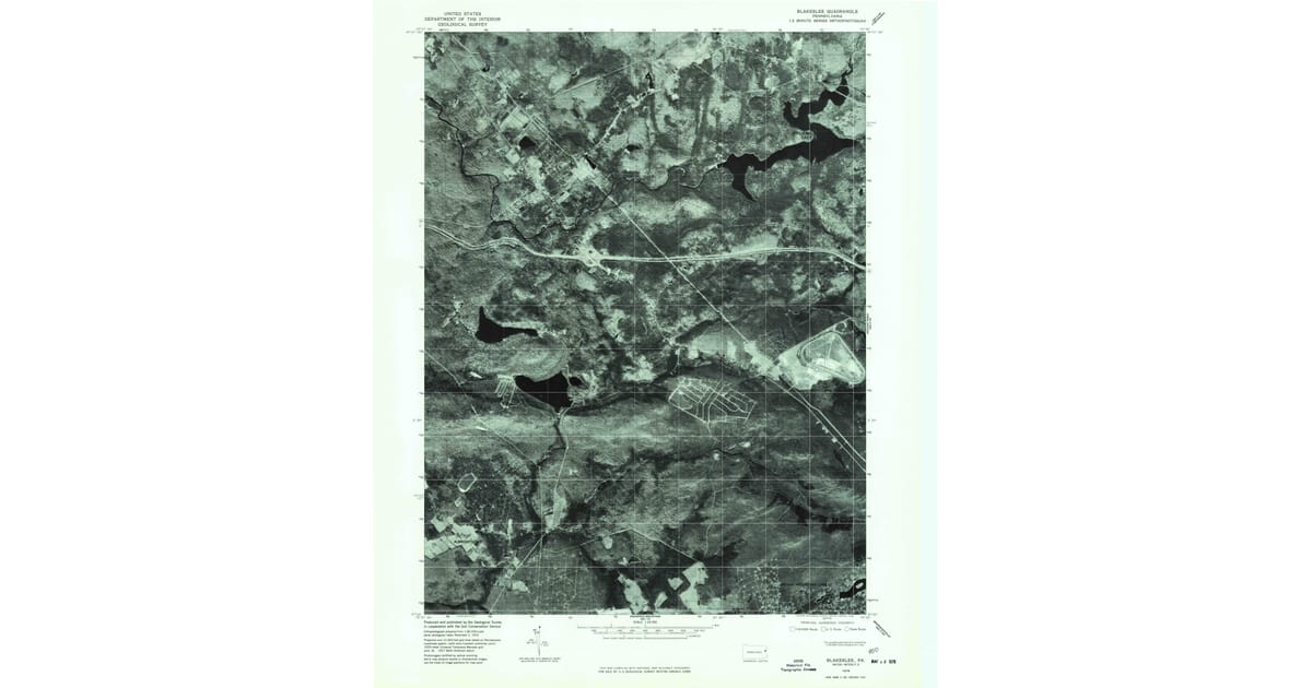 1976 Map of Blakeslee, Monroe County, PA — High-Res | Pastmaps