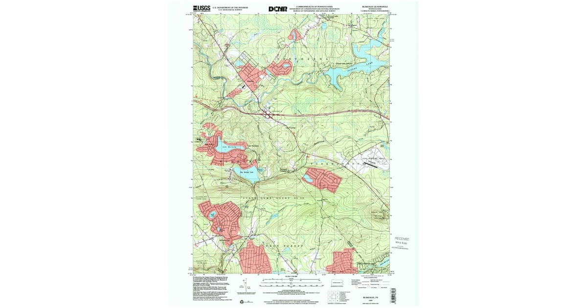 1999 Map of Blakeslee, Monroe County, PA — High-Res | Pastmaps