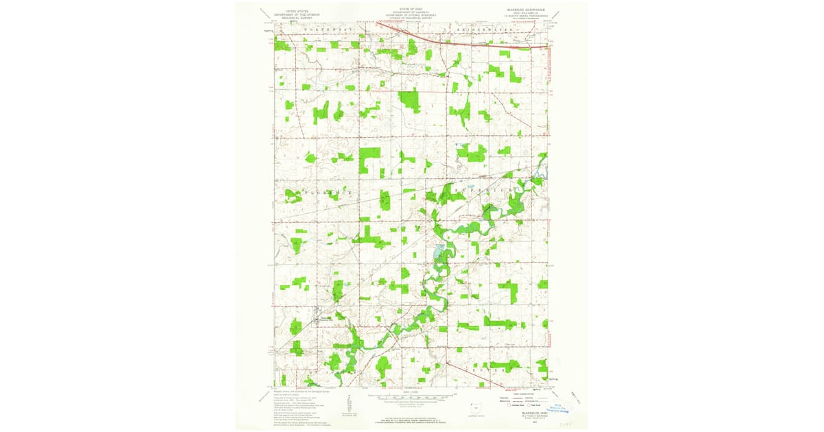 1961 Map of Blakeslee, OH — High-Res | Pastmaps