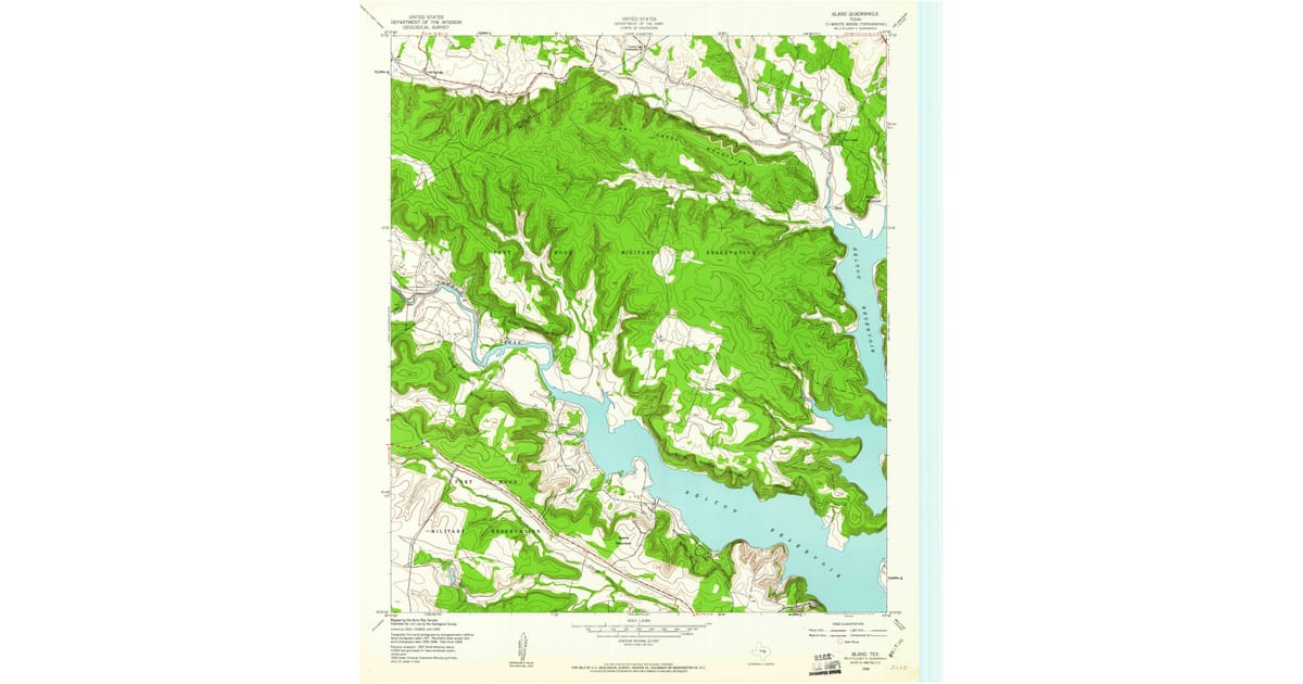 1958 Map of Bland, Bell County, TX — High-Res | Pastmaps