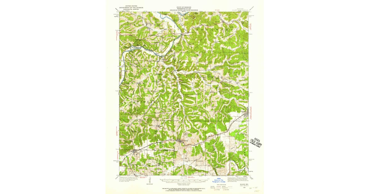 1934 Map of Bland, MO — High-Res | Pastmaps