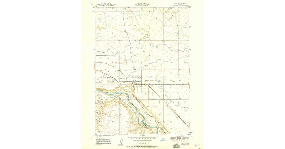 1949 Map of Bliss, ID — High-Res | Pastmaps