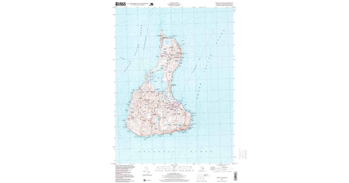 1990s Maps of New Shoreham, RI | Pastmaps