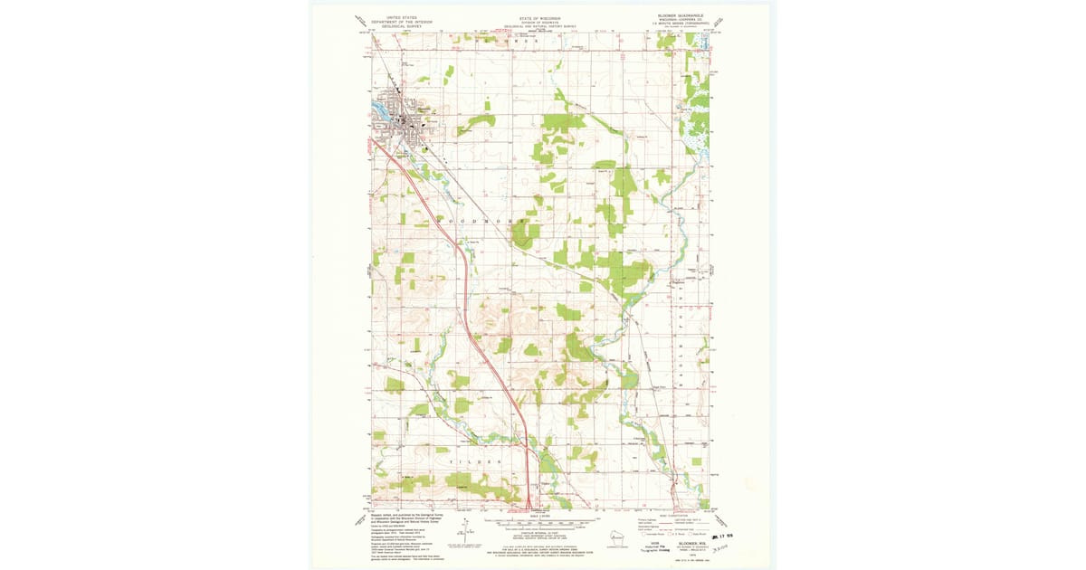 1975 Map of Bloomer, WI — High-Res | Pastmaps