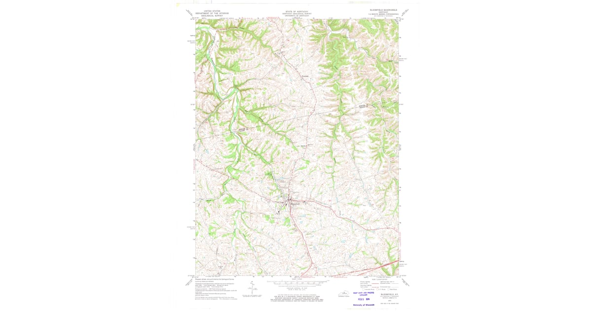1970s Maps of Bloomfield, KY | Pastmaps