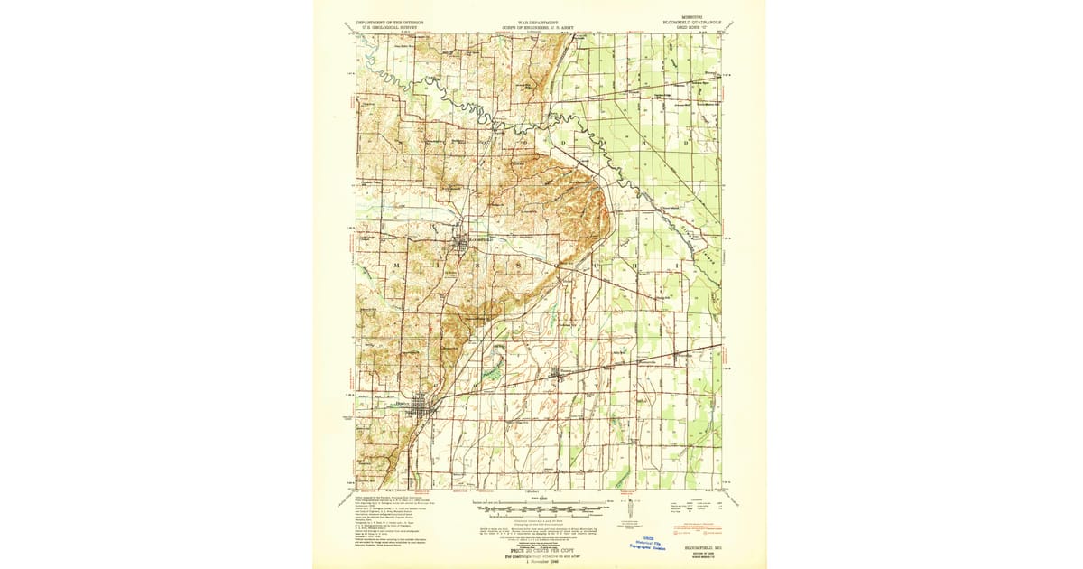 1939 Map of Bloomfield, MO — High-Res | Pastmaps
