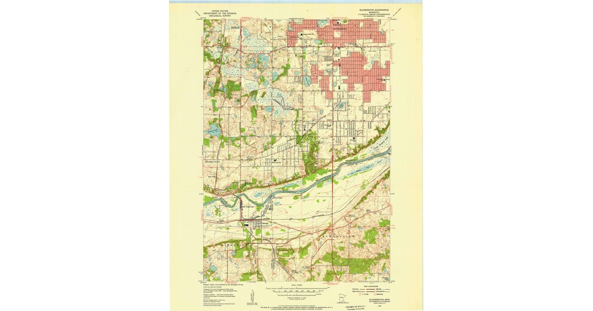 1954 Map of Bloomington, MN — High-Res | Pastmaps