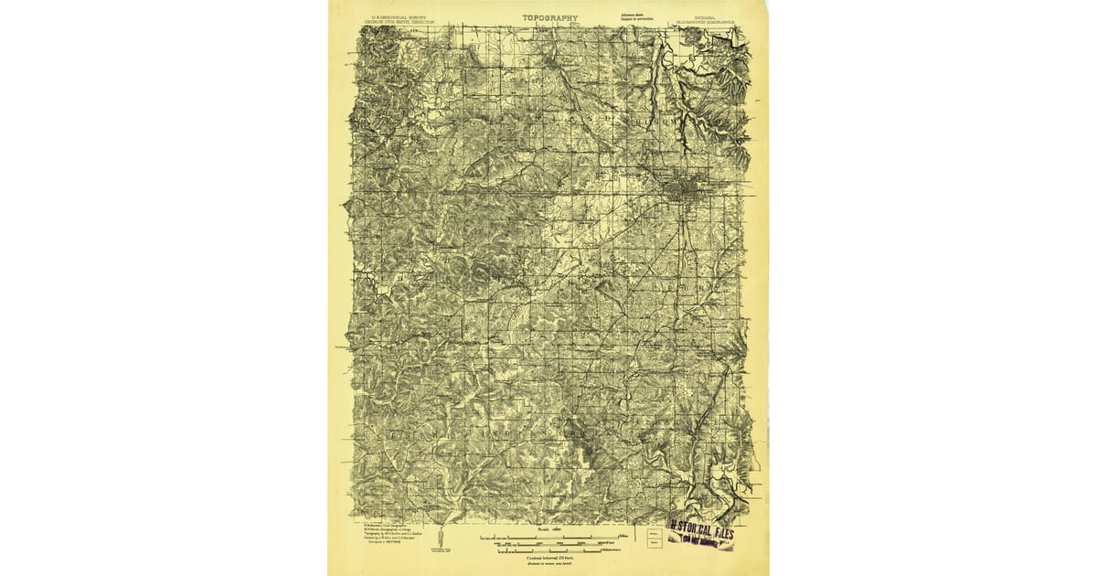 Old Maps of Bloomington, IN for Genealogy | Pastmaps