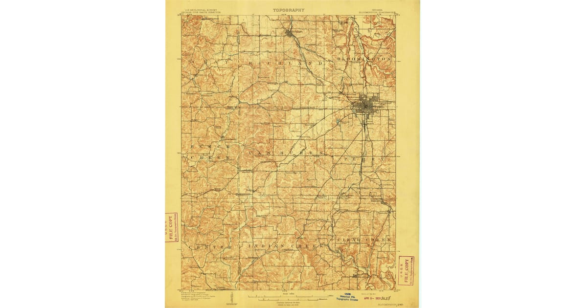 1910 Map of Bloomington, IN — High-Res | Pastmaps