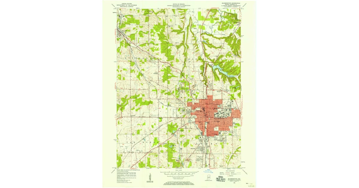 1956 Map of Bloomington, IN — High-Res | Pastmaps