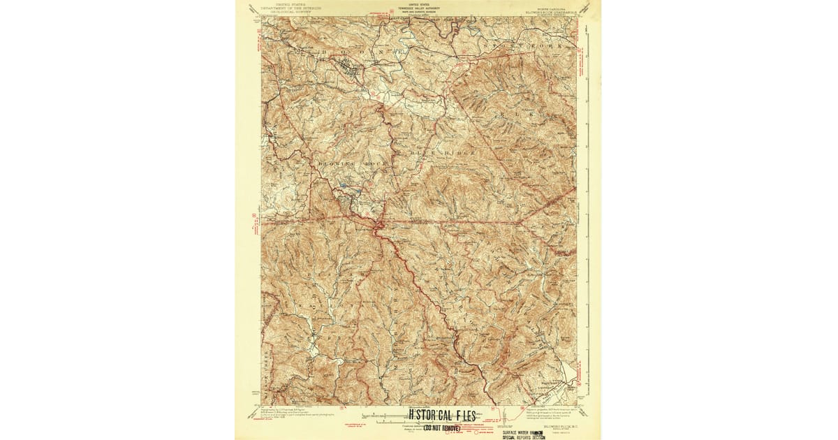 1940s Maps of Watauga County, NC | Pastmaps