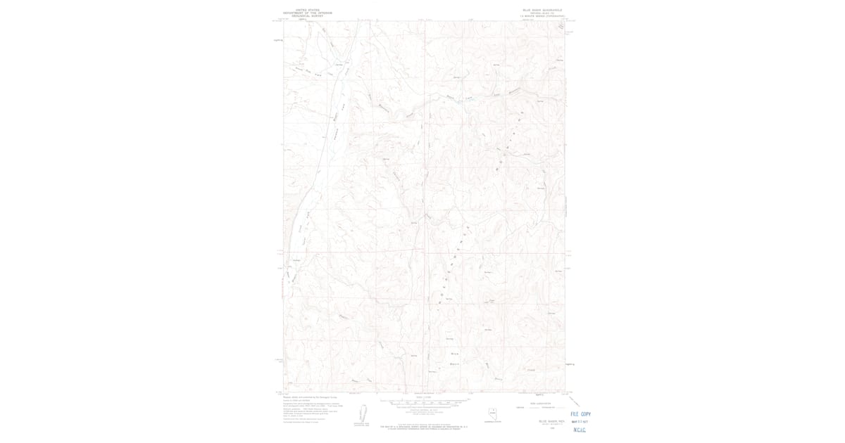 1958 Map of Blue Basin, Elko County, NV — High-Res | Pastmaps