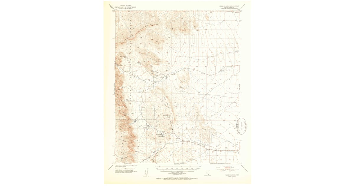 1952 Map of Blue Diamond, NV — High-Res | Pastmaps