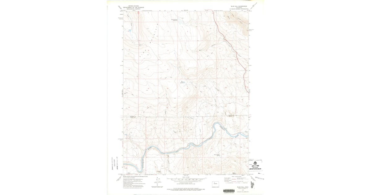 1972 Map of Blue Hill, Routt County, CO — High-Res | Pastmaps